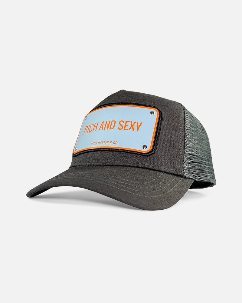 Rich And Sexy Grey Cap - Trucker Hat - John Hatter – John Hatter & CO