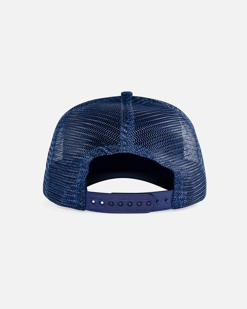 Work Hard Play Harder Blue Cap - Trucker Hat - John Hatter – John Hatter & CO